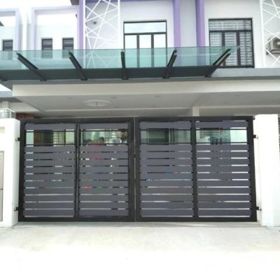 gate- 22 Mild Steel Swing Gate with Glass - Matric Services